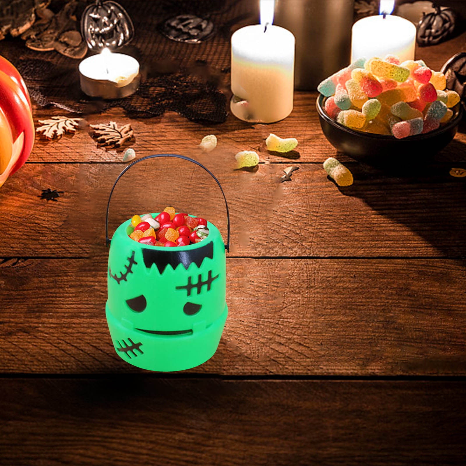Racsoh Halloween Candy Bucket,Halloween Pumpkin Bucket,Cute Ghost Candy ...