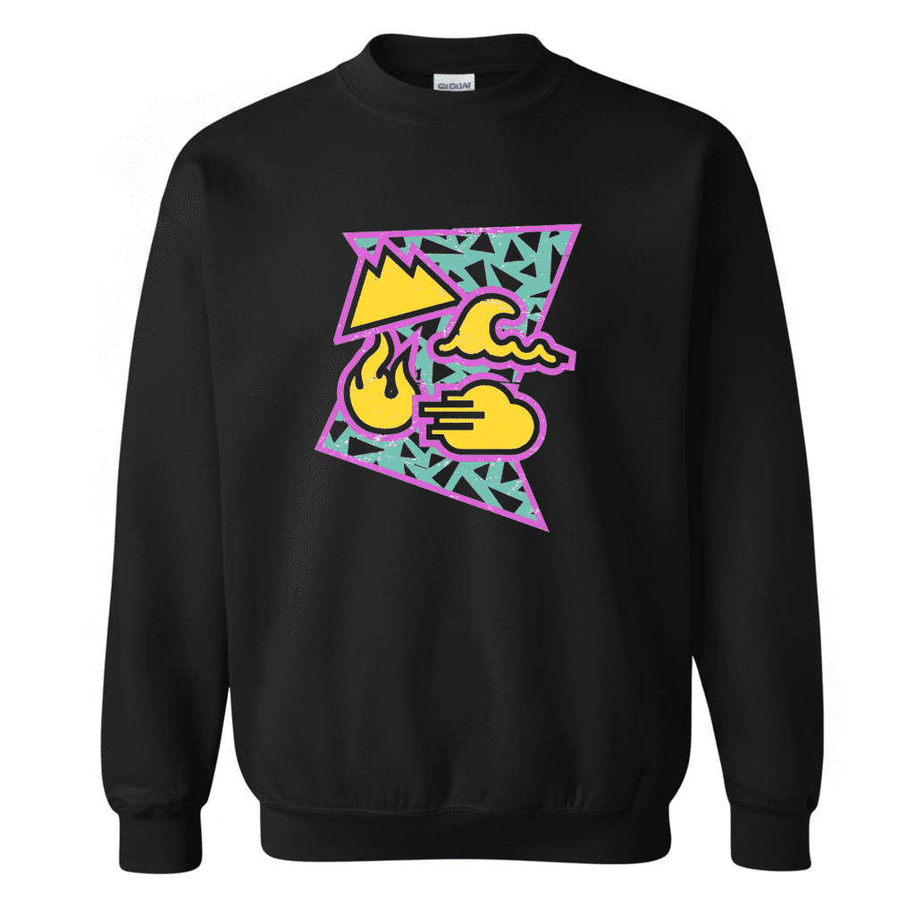 Rad 90s Four Elements Retro Fire Water Air Earth Symbolic Balance ...