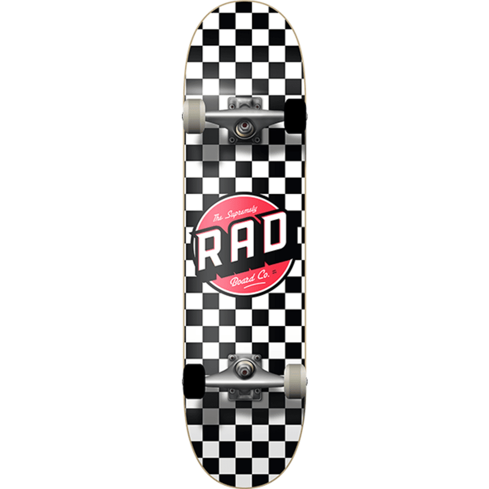 Rad Checker 2 Complete Skateboard -8.0 Black/White - Walmart.com