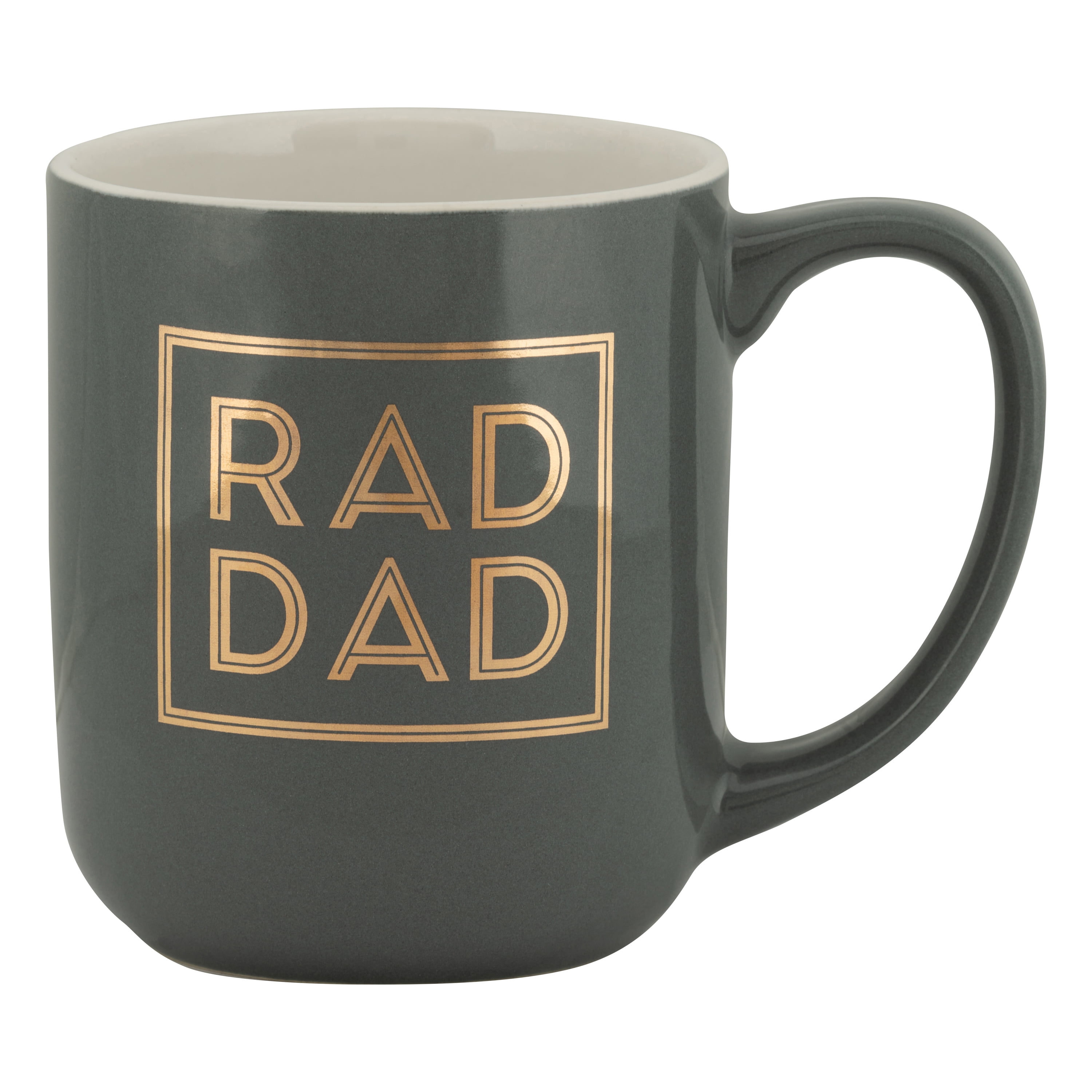 10 Strawberry Street Rad Dad 17.5 oz Oversized Mug Gray/Gold - Coffee ...