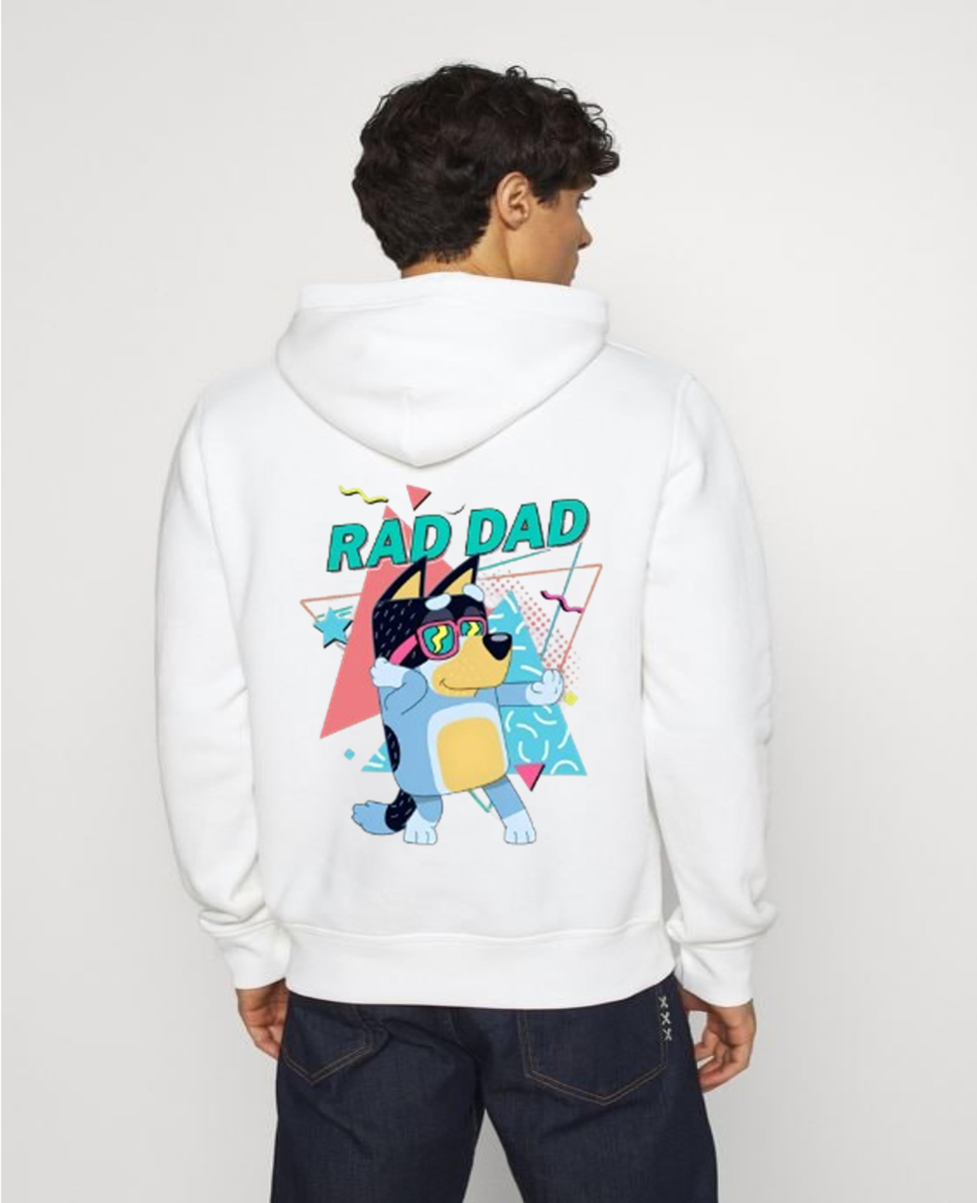 Rad Dad Bluey Hoodie, Chilli Heeler Hoodie, Bluey Family Hoodie, Bluey ...