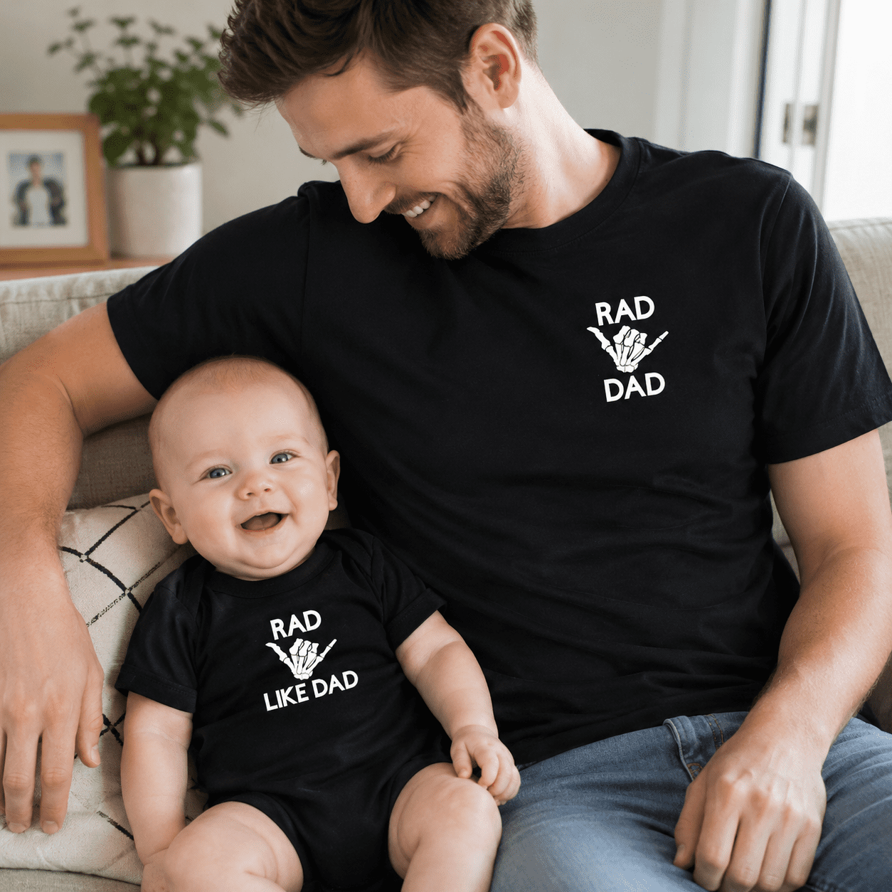 Rad Dad Matching Set, Dad And Baby Boy Matching Shirts, New Father Gift ...