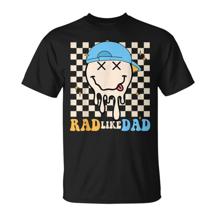 Rad Like Dad T-Shirt – Hippie Face Check Graphic Tee for Son or ...
