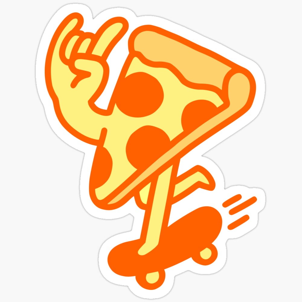 Rad Pizza Sticker Phone Decal Water Bottle Stickers Car Decals, Laptop ...