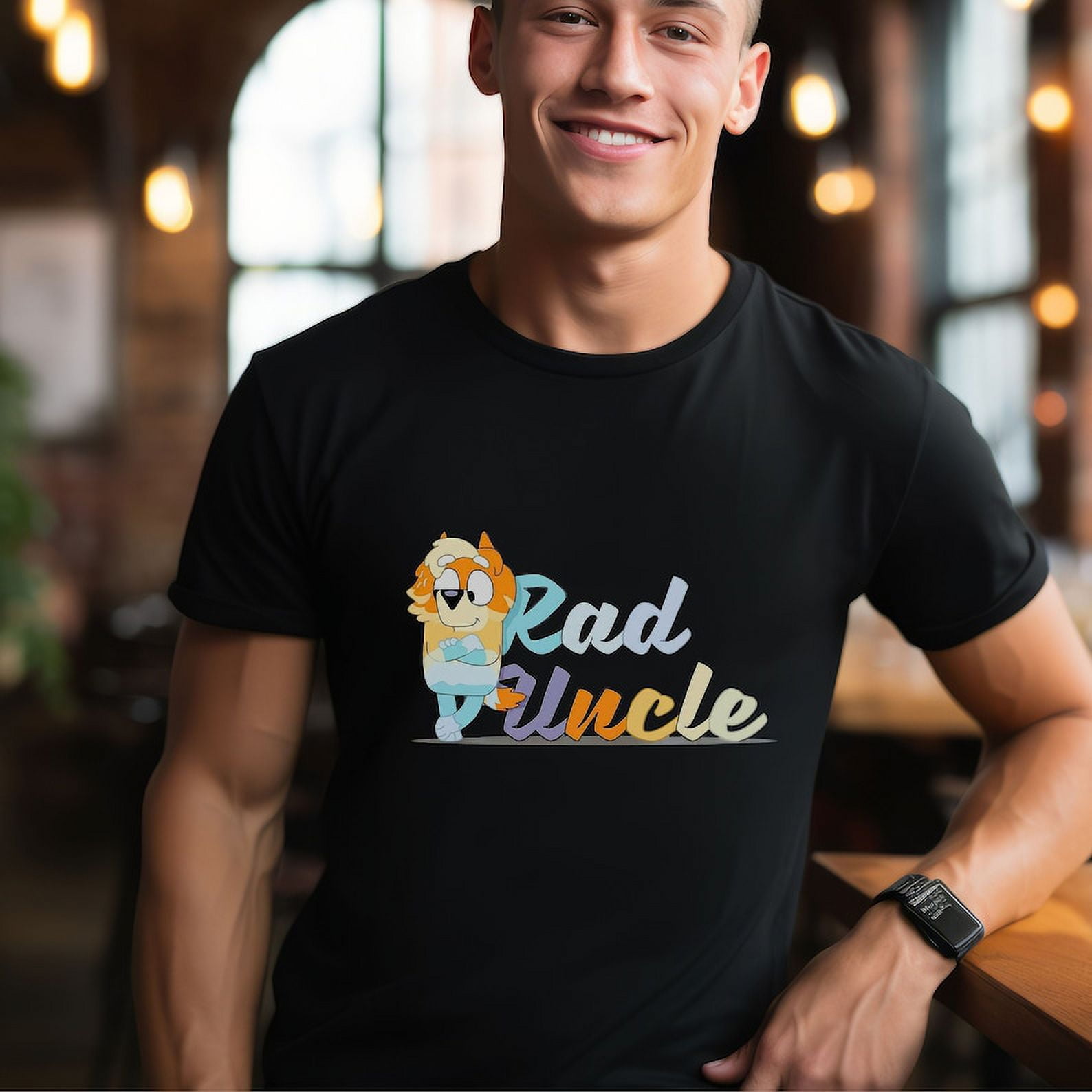 Rad Uncle Bluey Adult Shirt | Blue Dog Lover | Bluey and Bingo ...