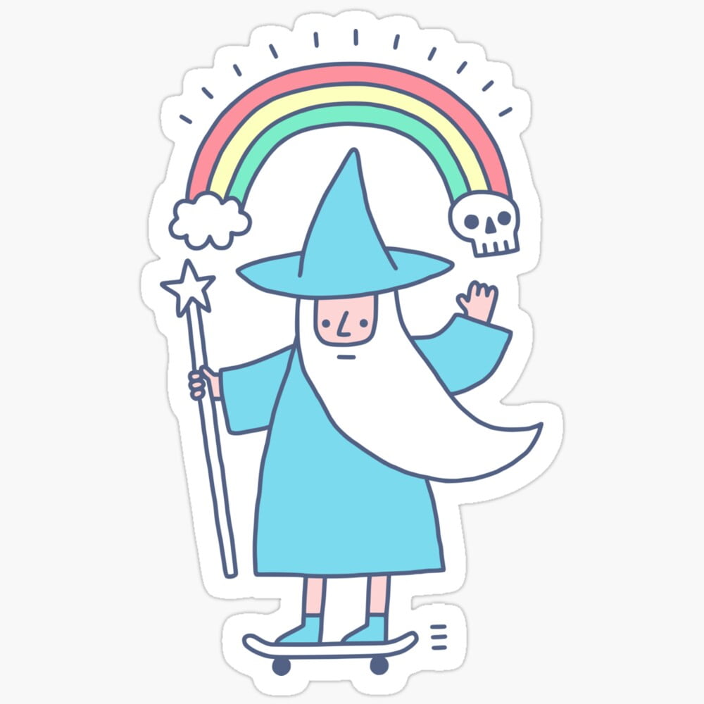 Rad Wizard Sticker Phone Decal Water Bottle Stickers Car Decals, Laptop ...