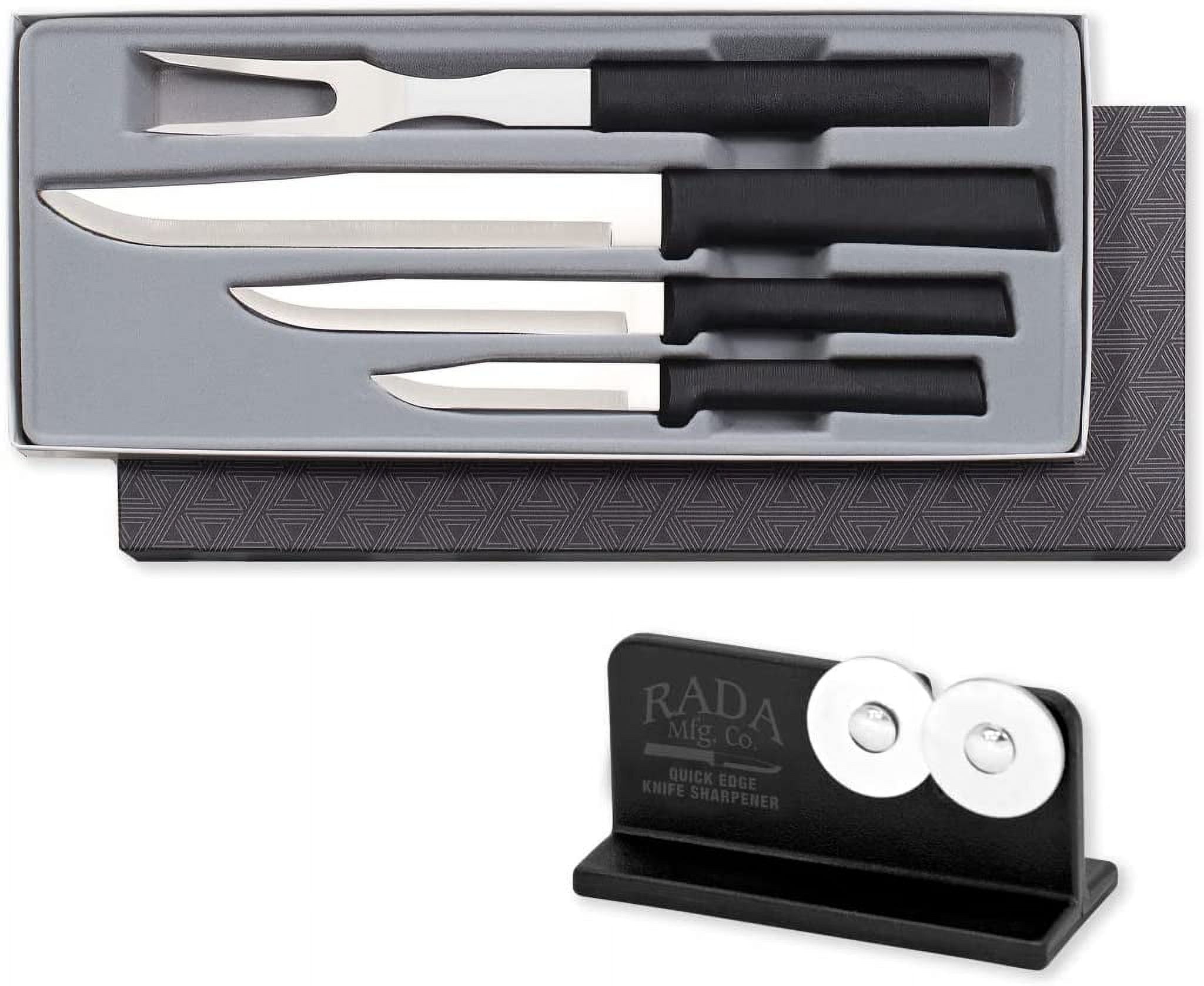 Rada Cutlery Prepare Then Carve Carving Knife Gift Set with Quick Edge ...