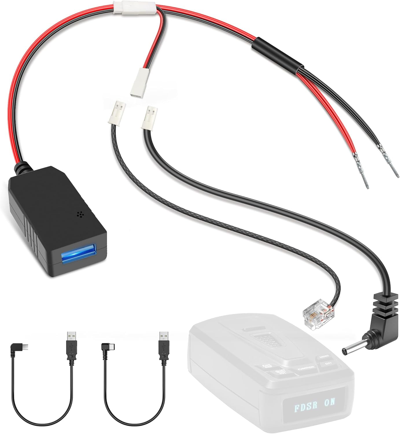 Radar Detector Power Cord Adapter,Universal Compatible with All Models ...