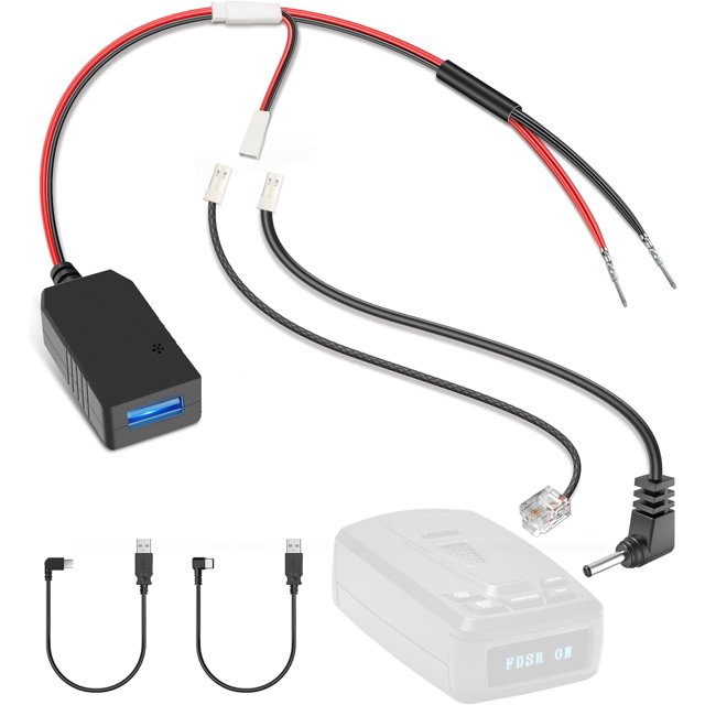 Radar Detector Power Cord Adapter,Universal Compatible with All Models ...