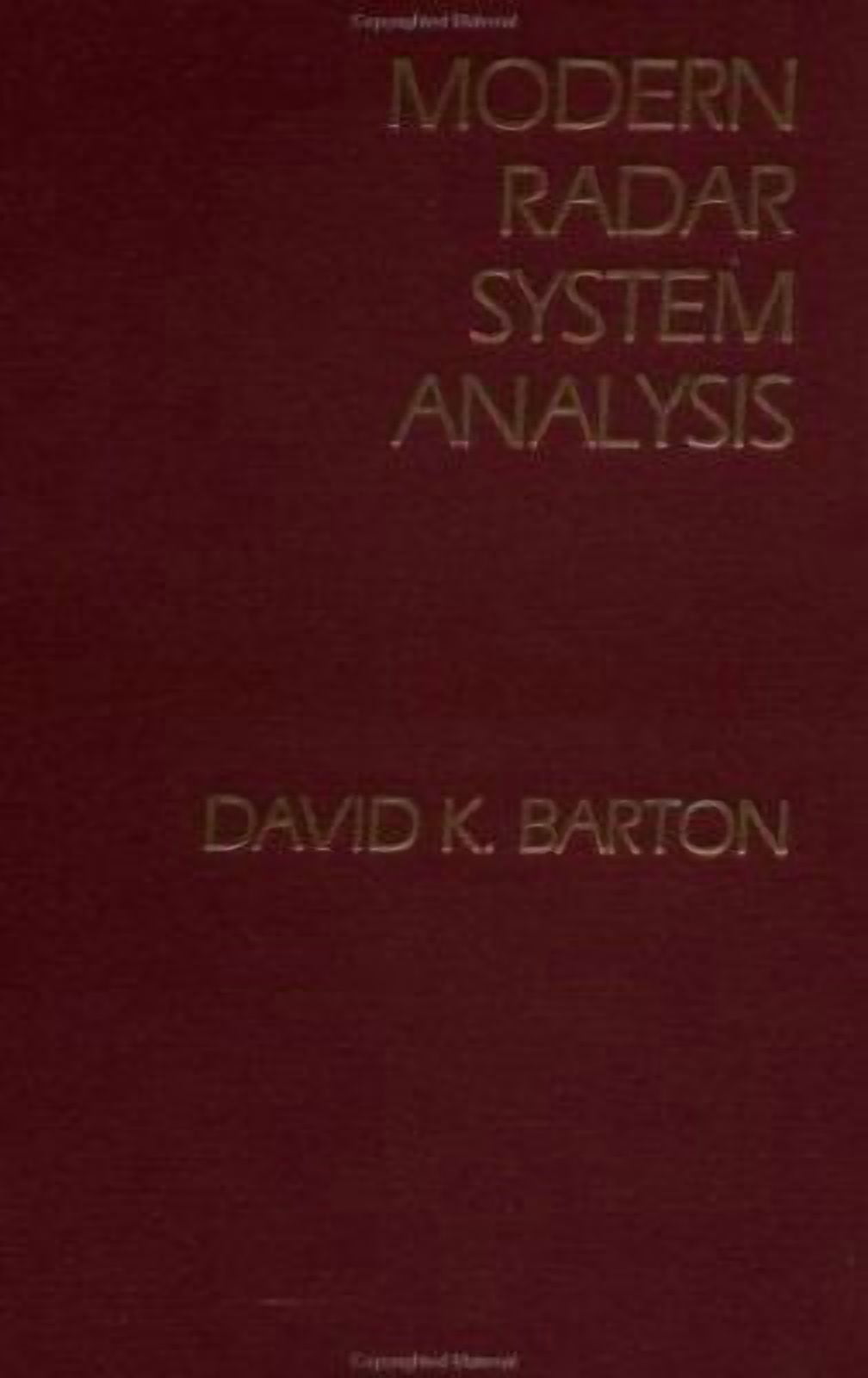 Radar Library: Modern Radar System Analysis (Hardcover) - Walmart.com