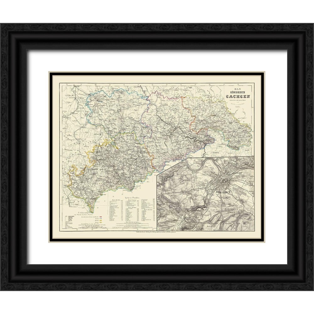 Radefeld 14x12 Black Ornate Wood Framed with Double Matting Museum Art ...