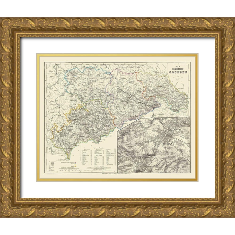 Radefeld 14x12 Gold Ornate Wood Framed with Double Matting Museum Art ...