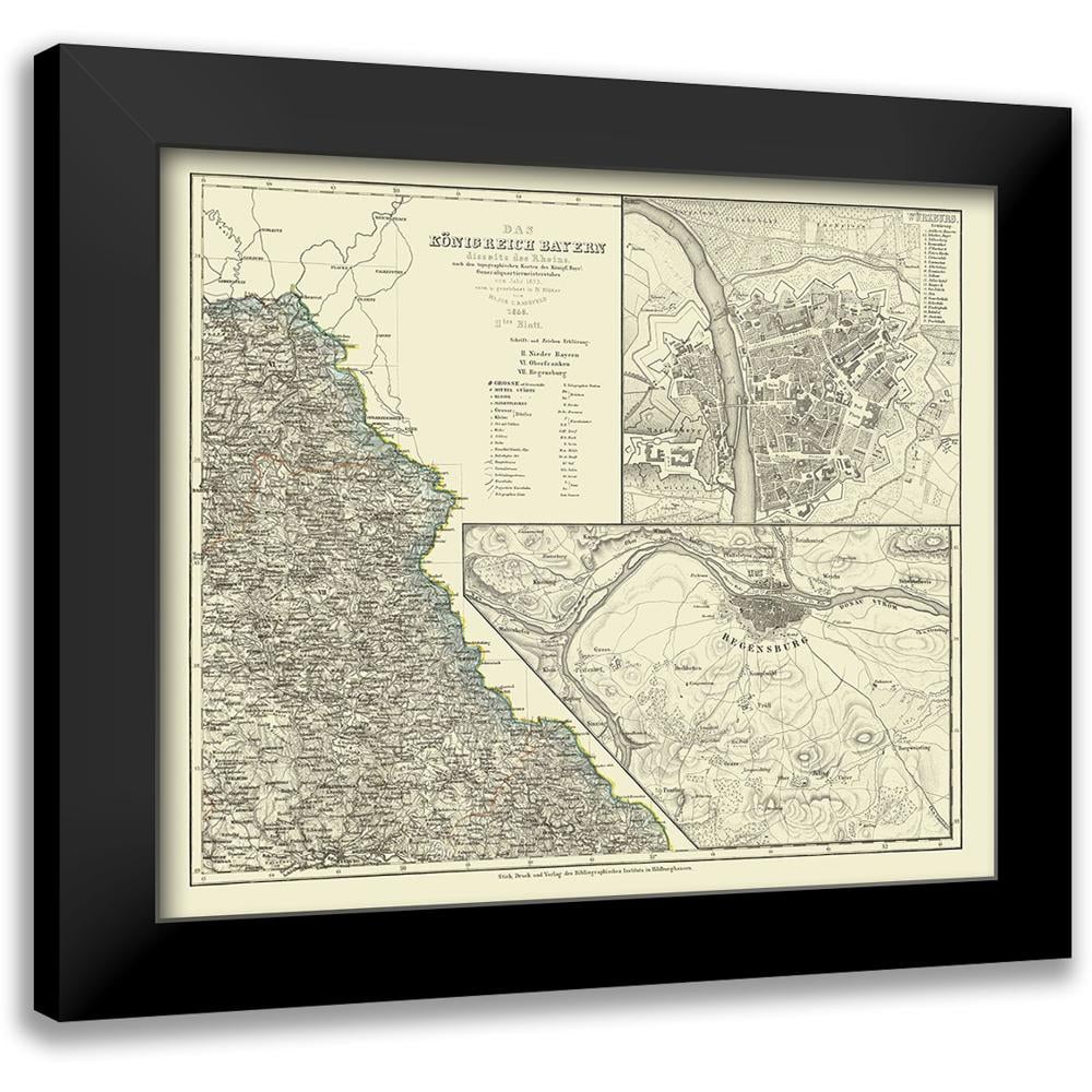 Radefeld 17x15 Black Modern Framed Museum Art Print Titled - Bavaria ...