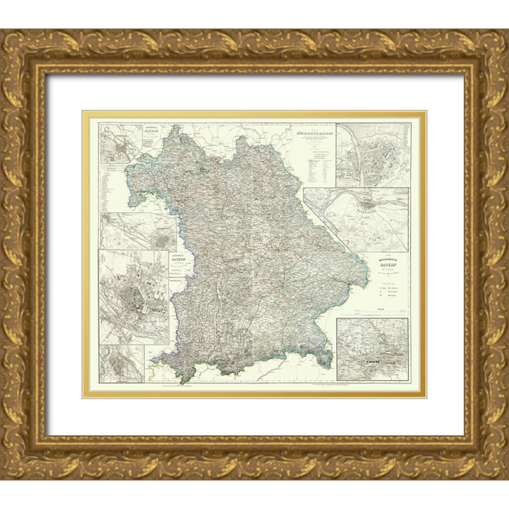 Radefeld 17x15 Gold Ornate Wood Framed with Double Matting Museum Art ...