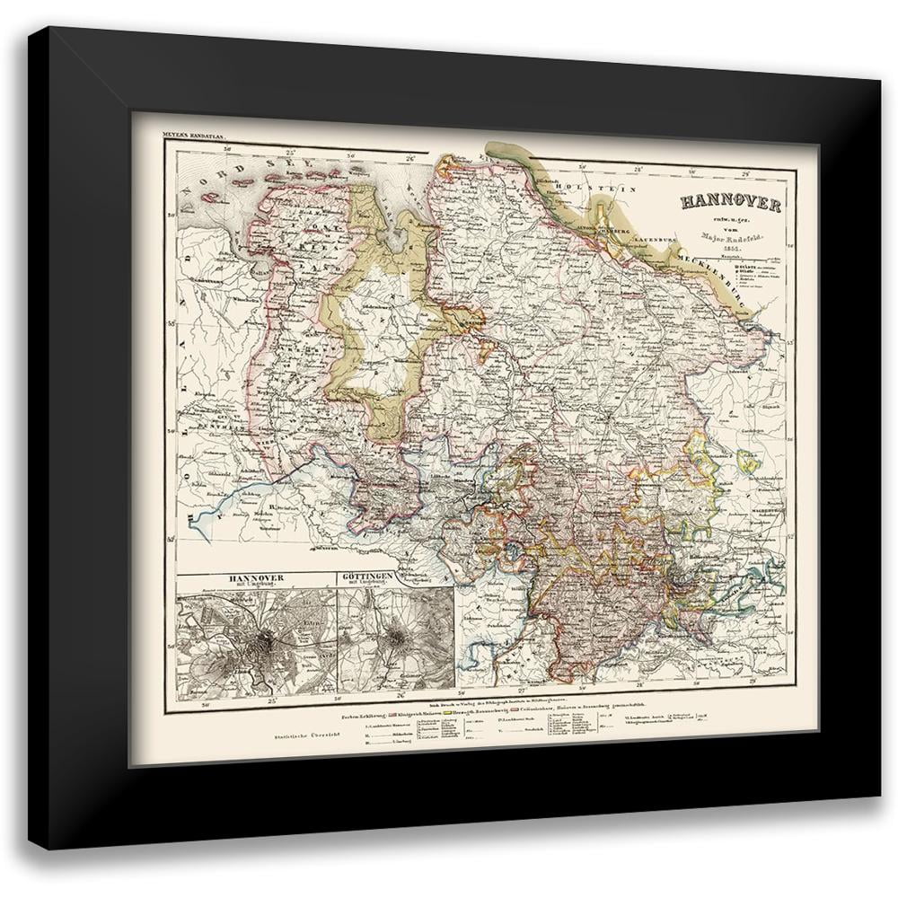 Radefeld 22x20 Black Modern Framed Museum Art Print Titled - Hannover ...