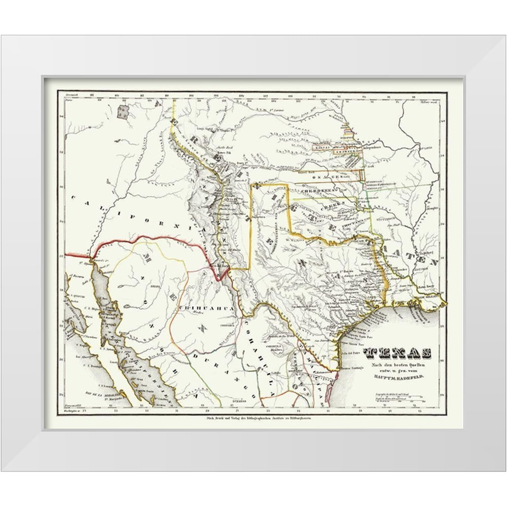 Radefeld 30x26 White Modern Wood Framed Museum Art Print Titled - Texas ...