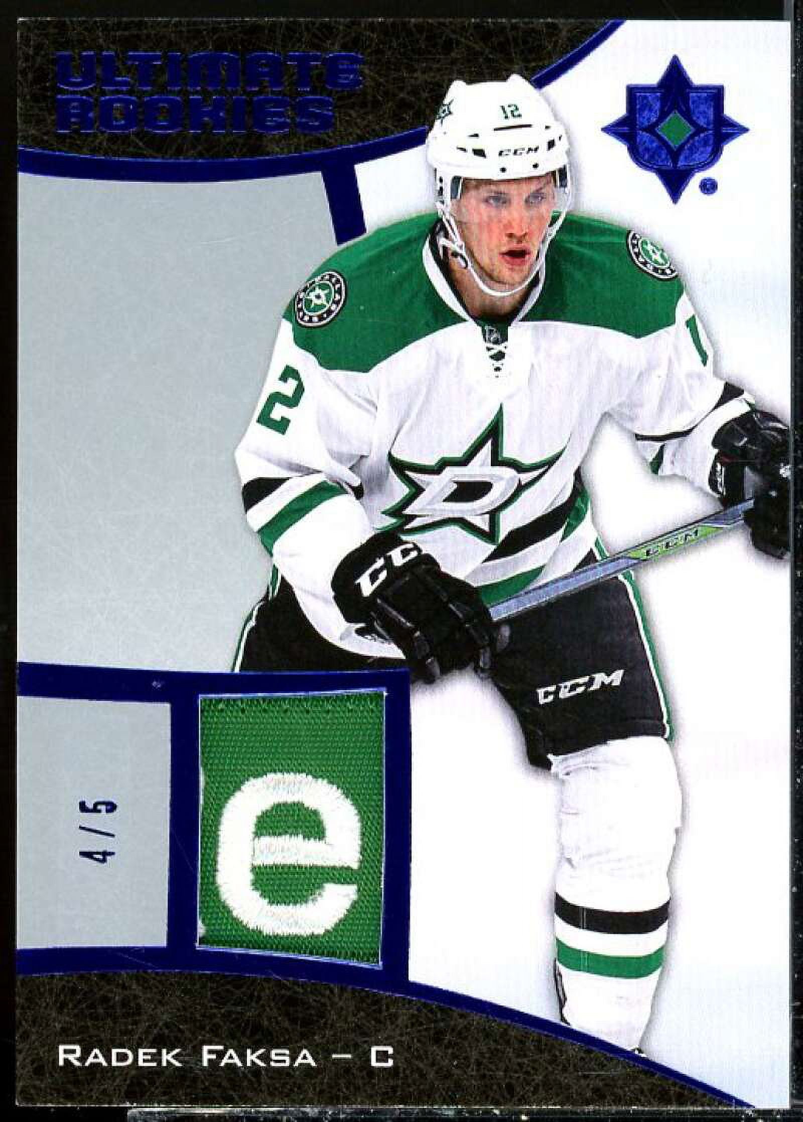 Radek Faksa TAG Rookie Card 2015-16 Ultimate Collection Platinum Blue ...