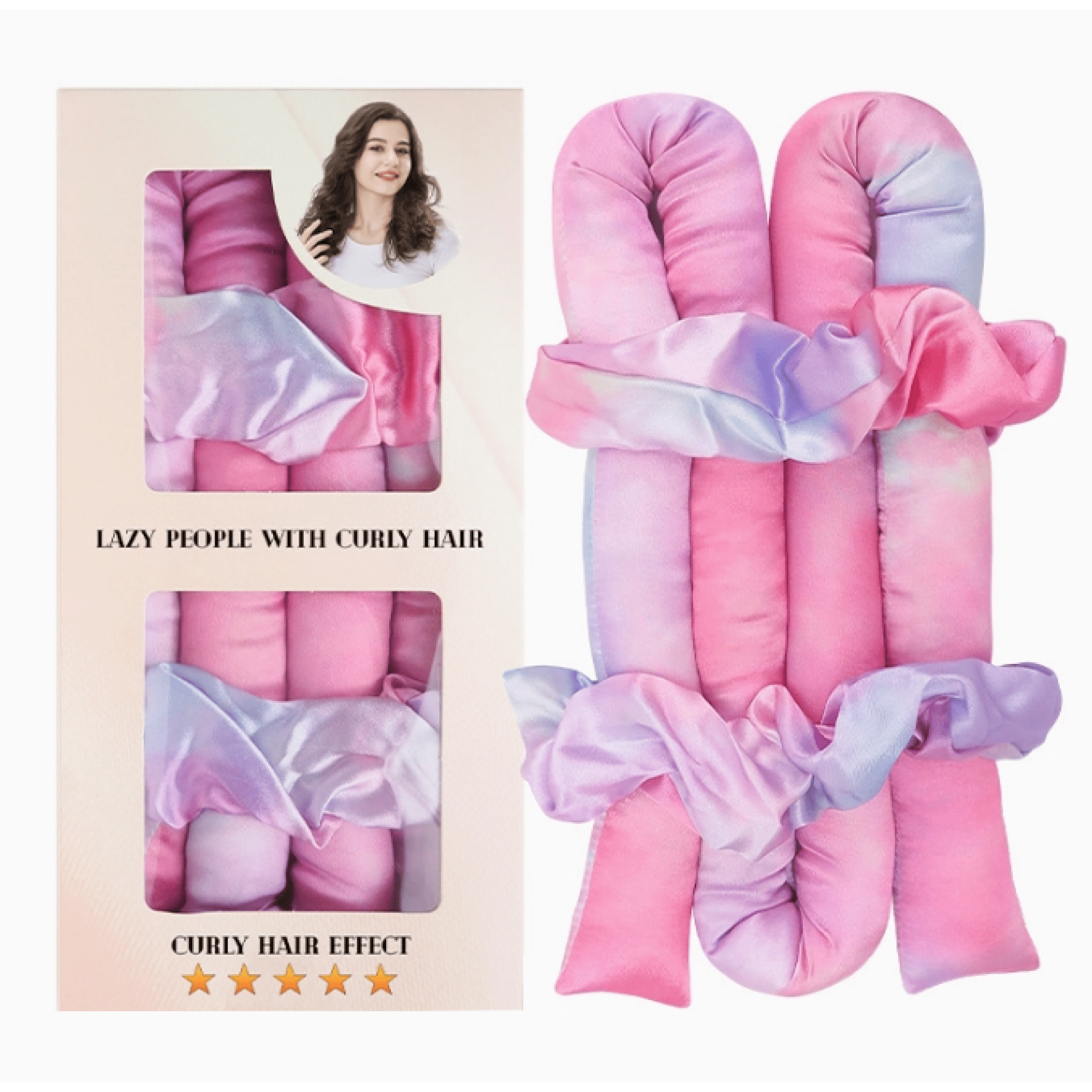 Radetop Heatless Curling Set, 3 Pieces, Overnight Curlers Headband No ...