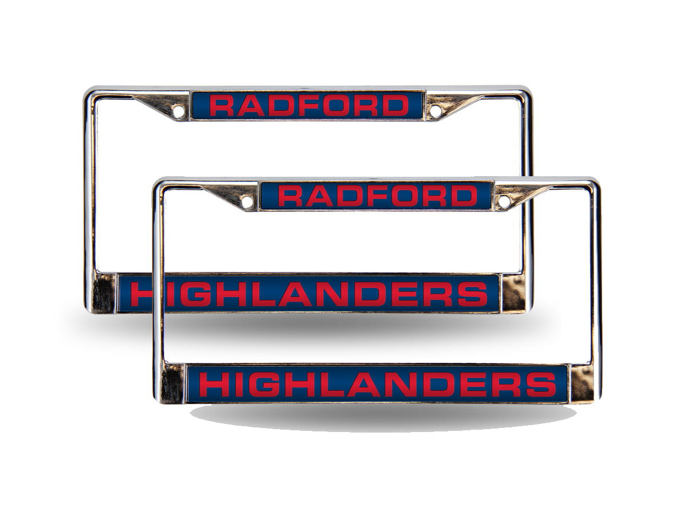 Radford Highlanders Chrome Metal Laser Cut License Plate Frame - Set of ...