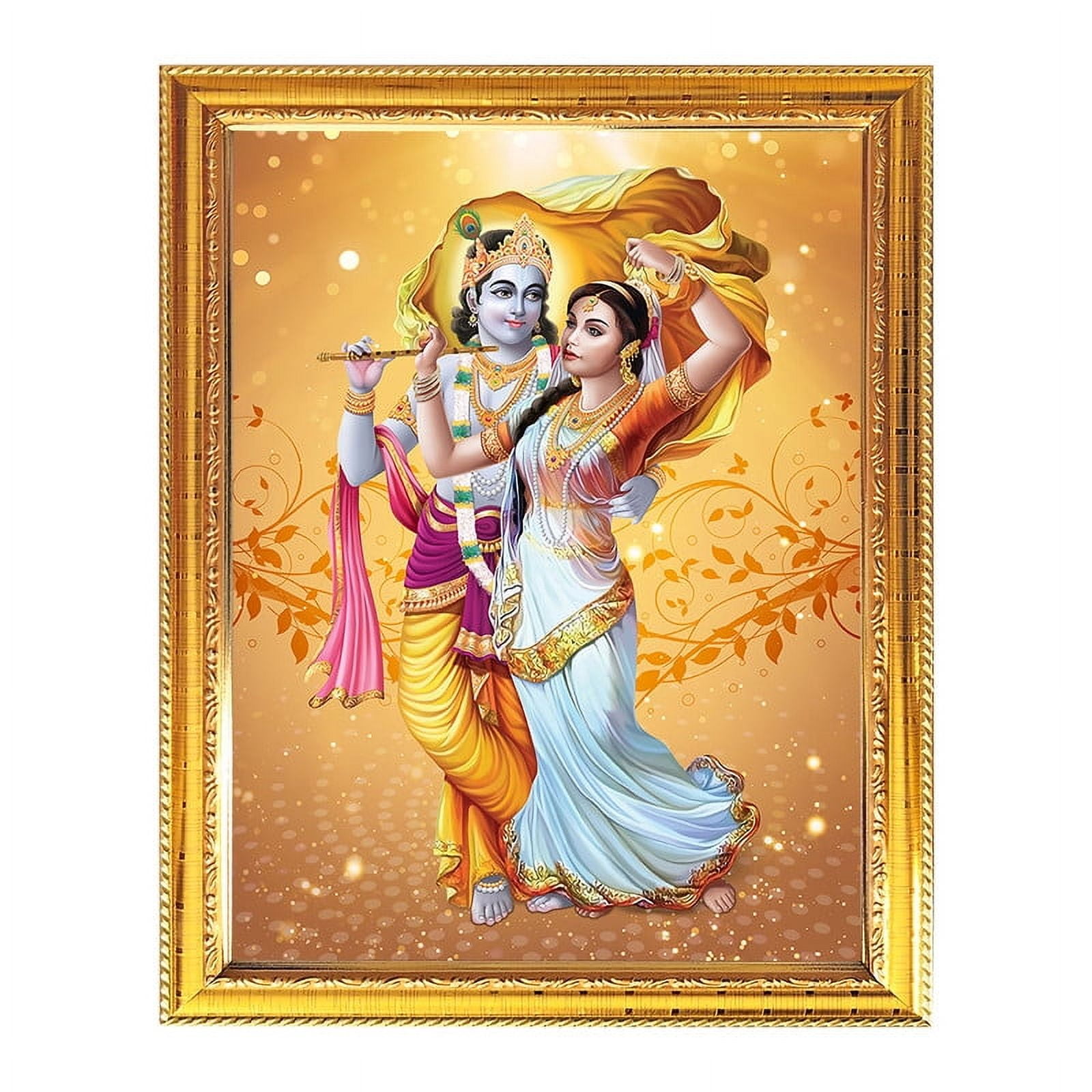 Radha Krishna God Photo Frames Wall Art House Warming Office Living ...