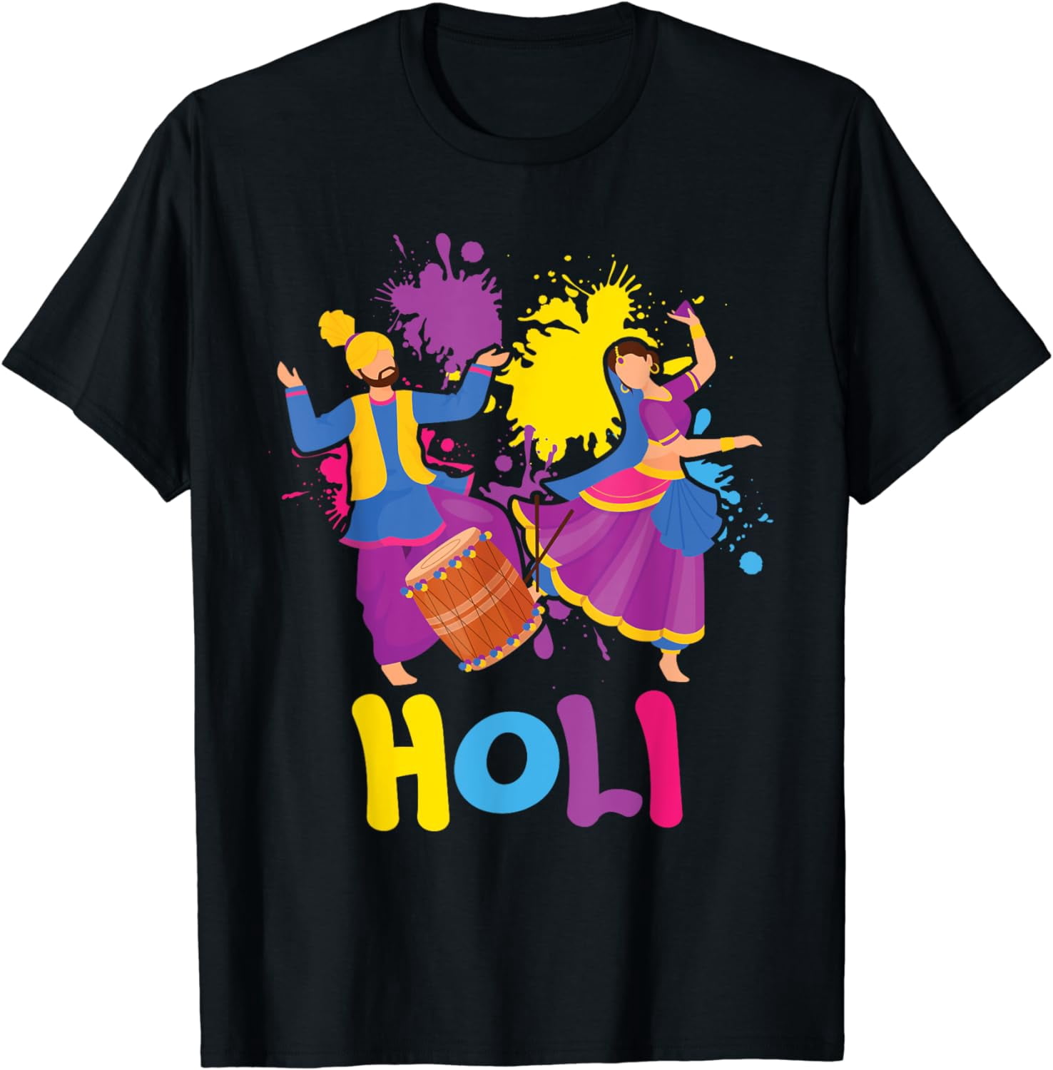 Radha Krishna Hinduism Hindu Buddhist Holi Festival T-Shirt - Walmart.com