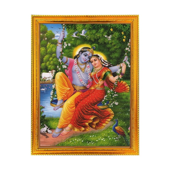 Radha Krishna-Religious God Photo Frame for Home & Pooja Room Decor ...