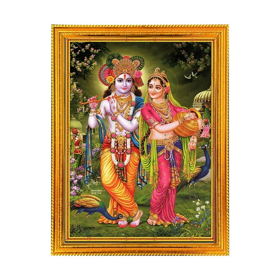 Radha Krishna-Religious God Photo Frame for Home & Pooja Room Decor ...