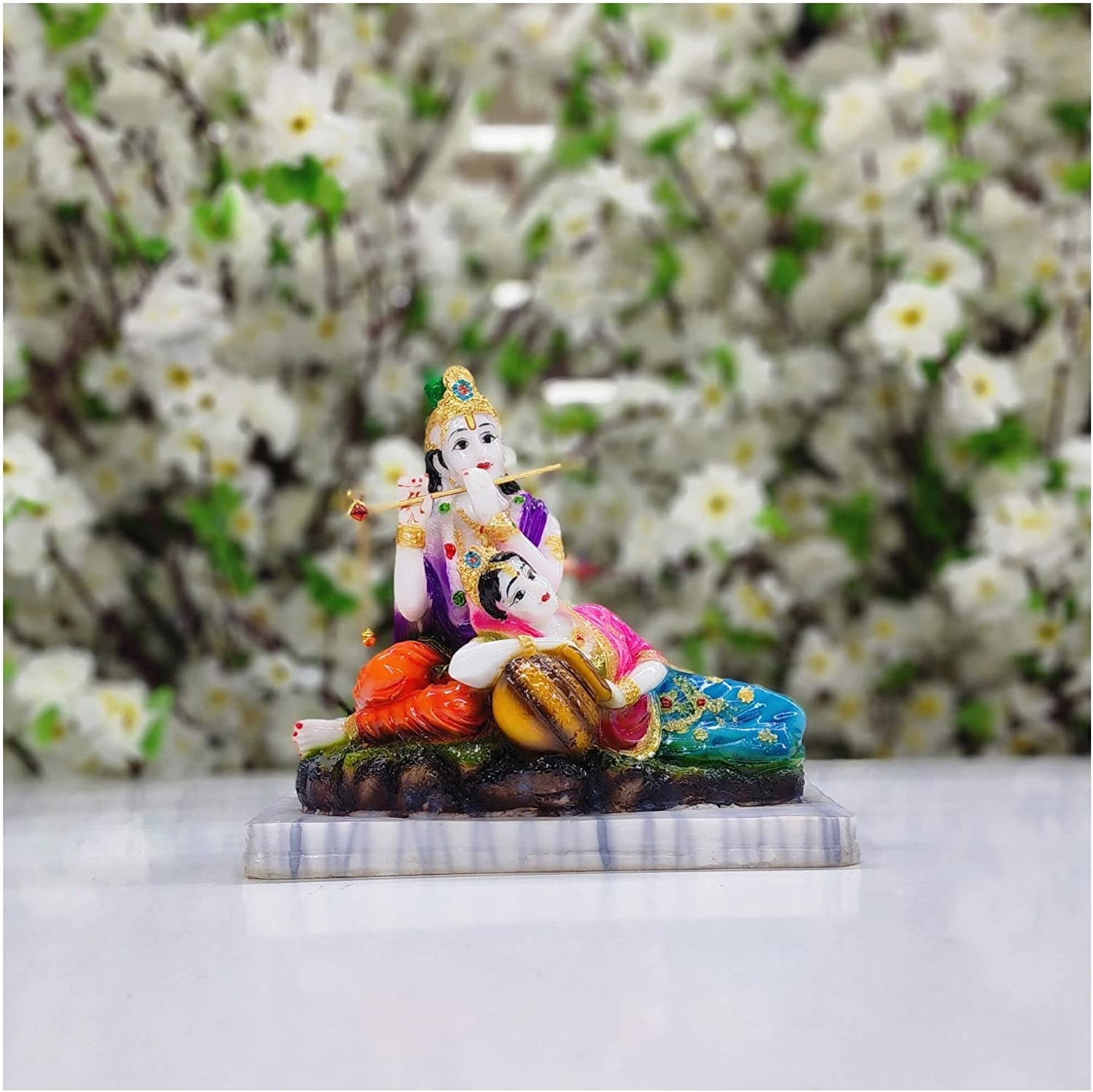 Radha Krishna Statue in Resin Radha Krishna Murti Hindu Divine Couple ...