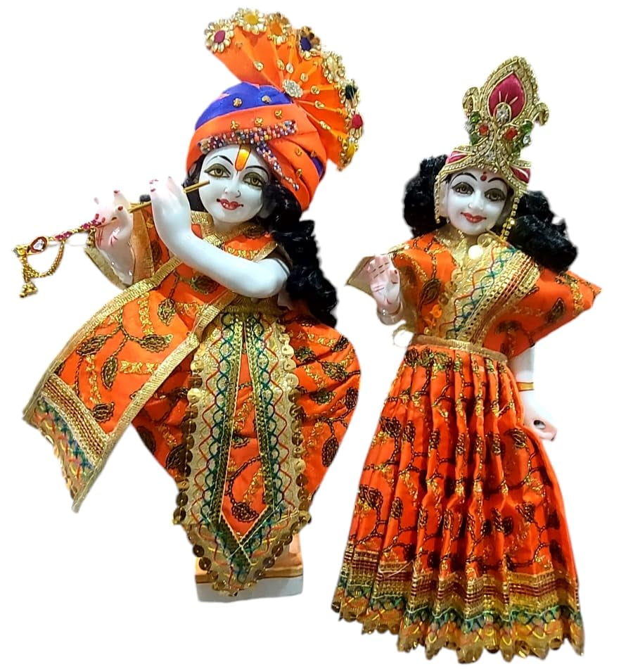 Radha Krishna Traditional Poshak Collection Size No 7 Inch Religious ...