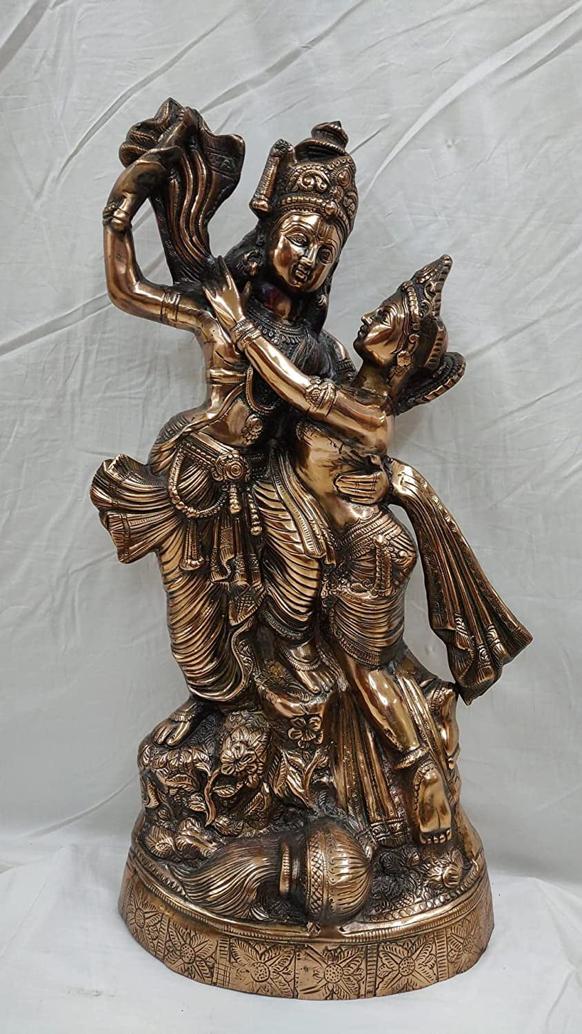 Radhe Krishna Statue, Hindu Divine Couple, Radha Krishna Murti, Krishna ...