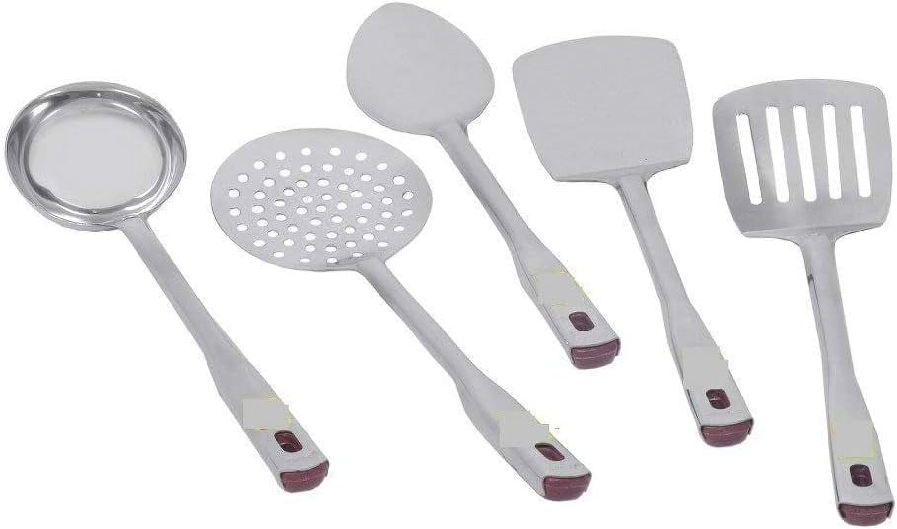 Radhna Indian Traditional Pack of 5 Stainless Steel Cooking Utensils ...