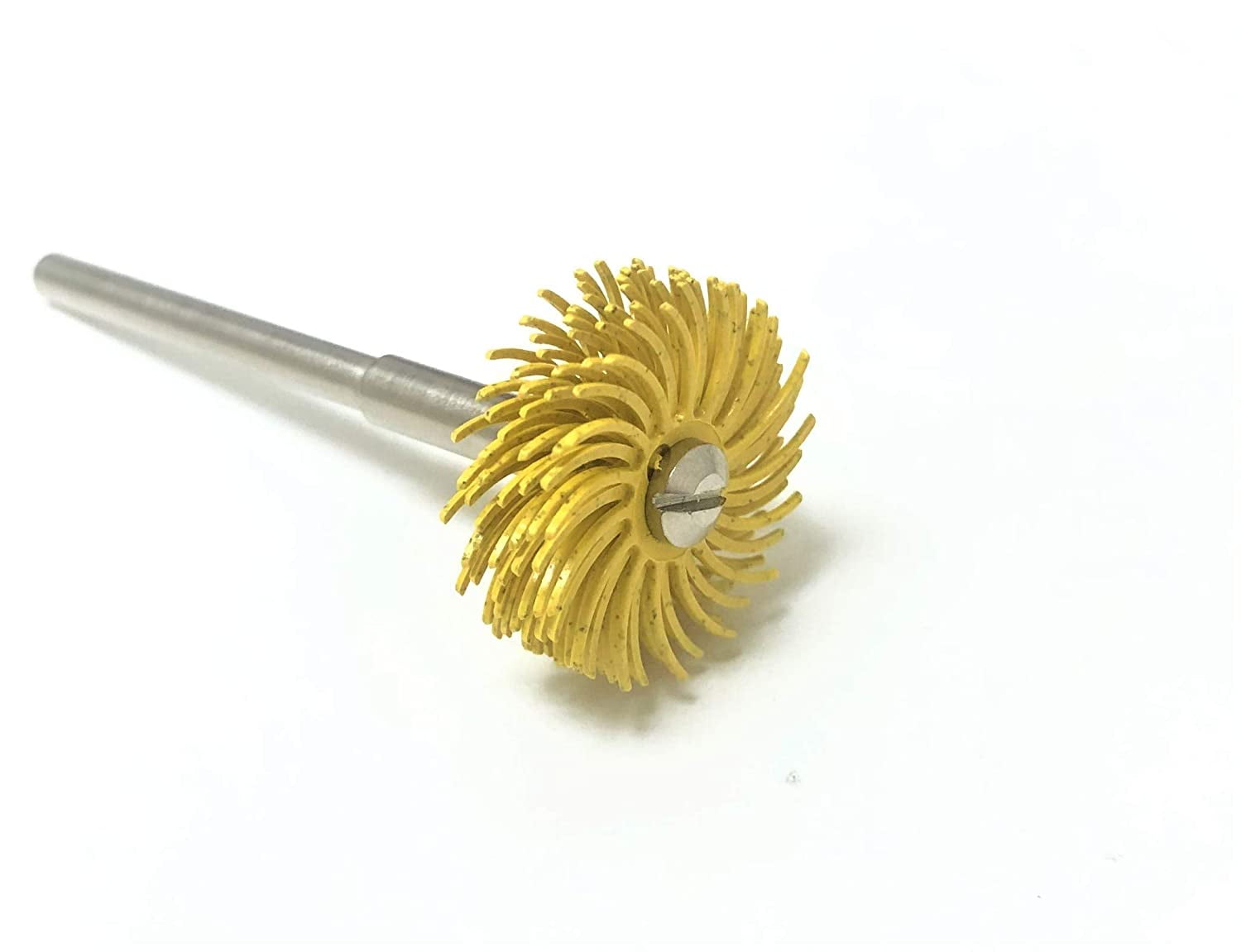 Radial Bristle Discs 3/4" Yellow Bristle 80 Grit 6 Discs and 1 Mandrel ...