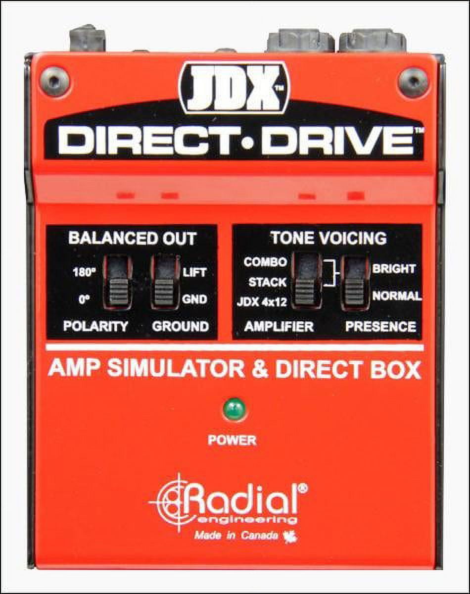 Radial Engineering JDX Direct-Drive Amp Simulator and DI Box Guitar Effects - Walmart.com