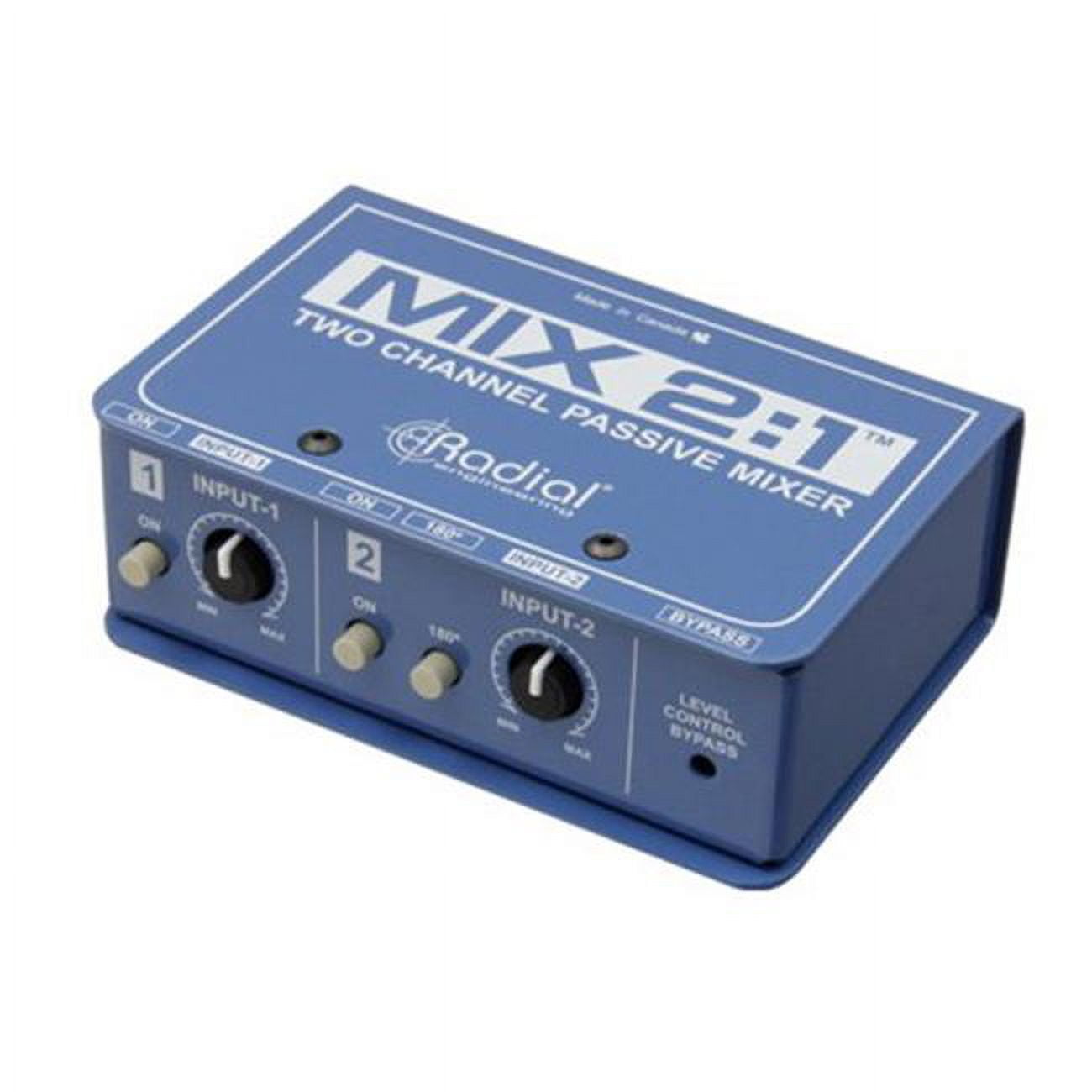 Radial Engineering RAD-MIX-21 2 Channel Passive Stereo to Mono Mixer ...