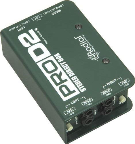Radial ProD2 Passive 2 Channel Instrument Direct Box Passive Stereo DI with Isolation ...