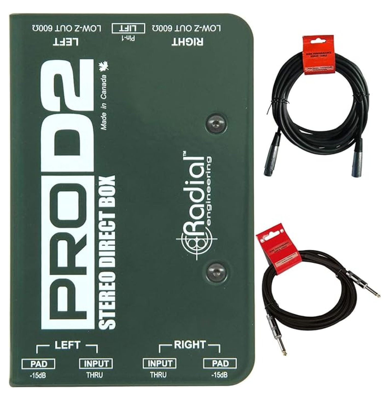 Radial ProD2 Stereo DI Box, Passive Direct Box, 2-Channel, Isolation ...