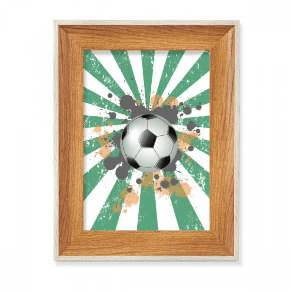 Radial Soccer Football Sports Desktop Wooden Photo Frame Display ...