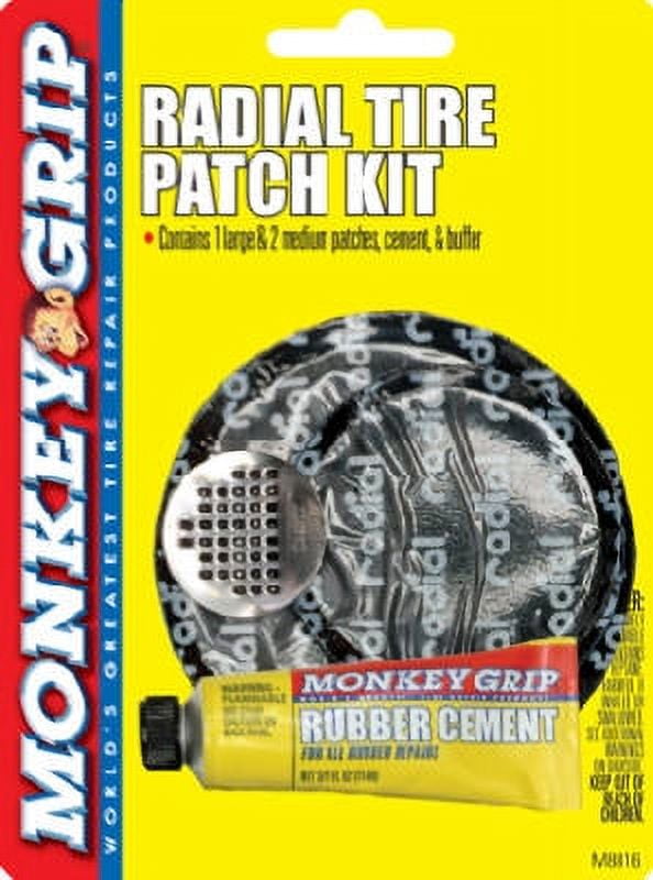 Radial Tire Patch Kit 1 Large 2 Small Patches Cement Buffer, Each ...