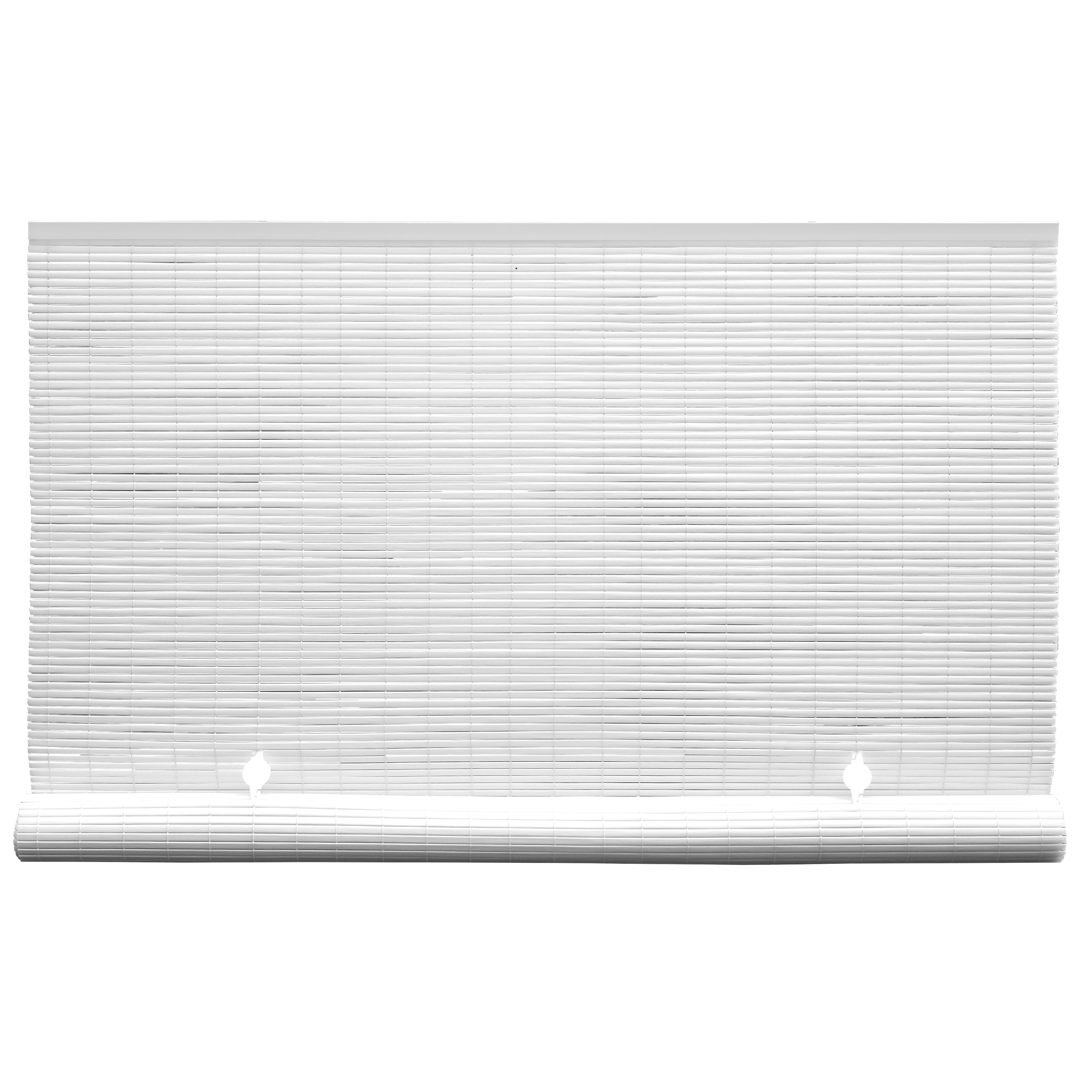 "Radiance Cordless Exterior 1/4"" PVC White Roll-Up Sun Shade ...