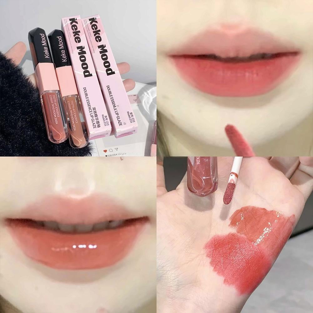 Radiance Double Effect Essence Lip Glaze Matte Double Head Mirror Water ...