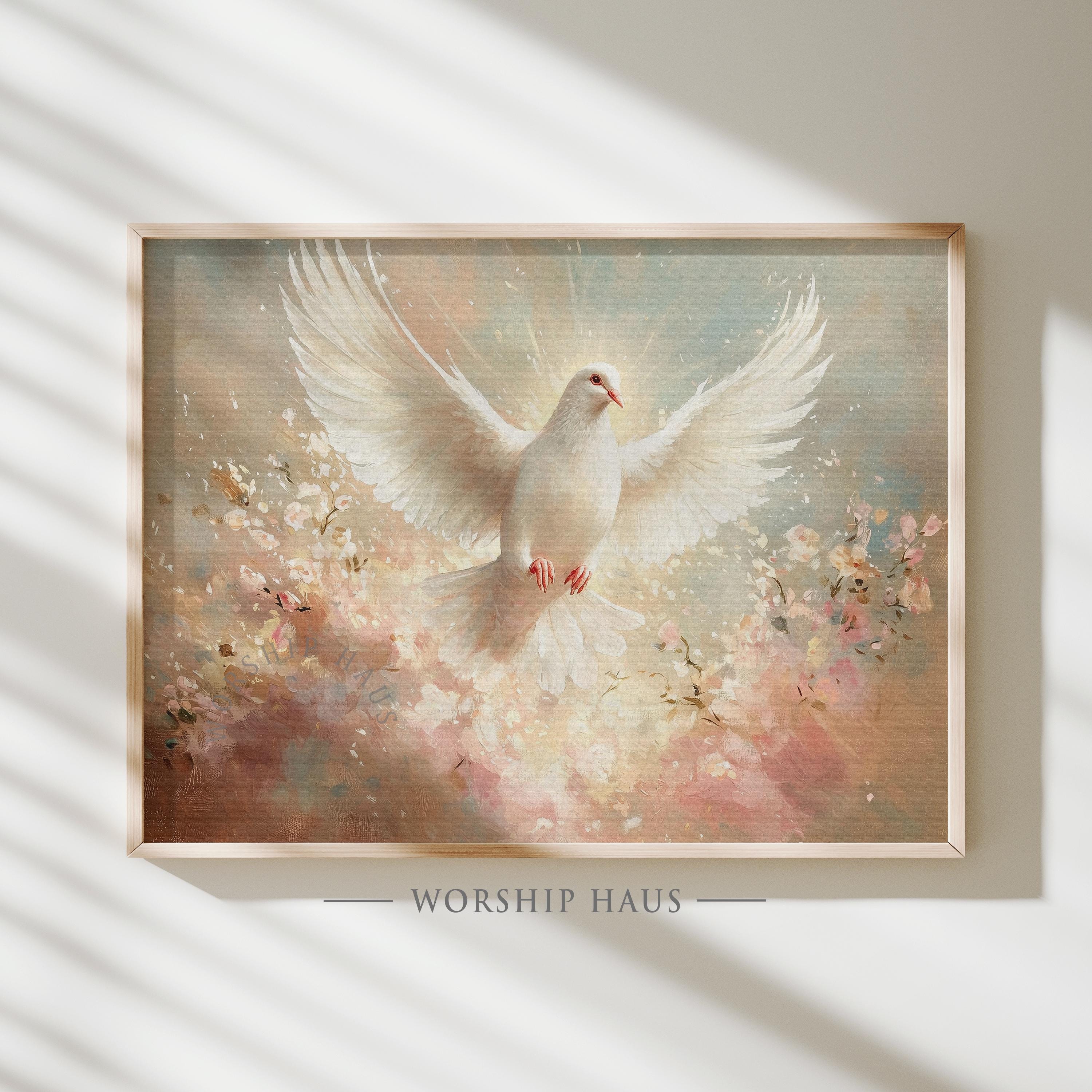 Radiance Of The Holy Spirit Christian Printable Art White Dove With ...