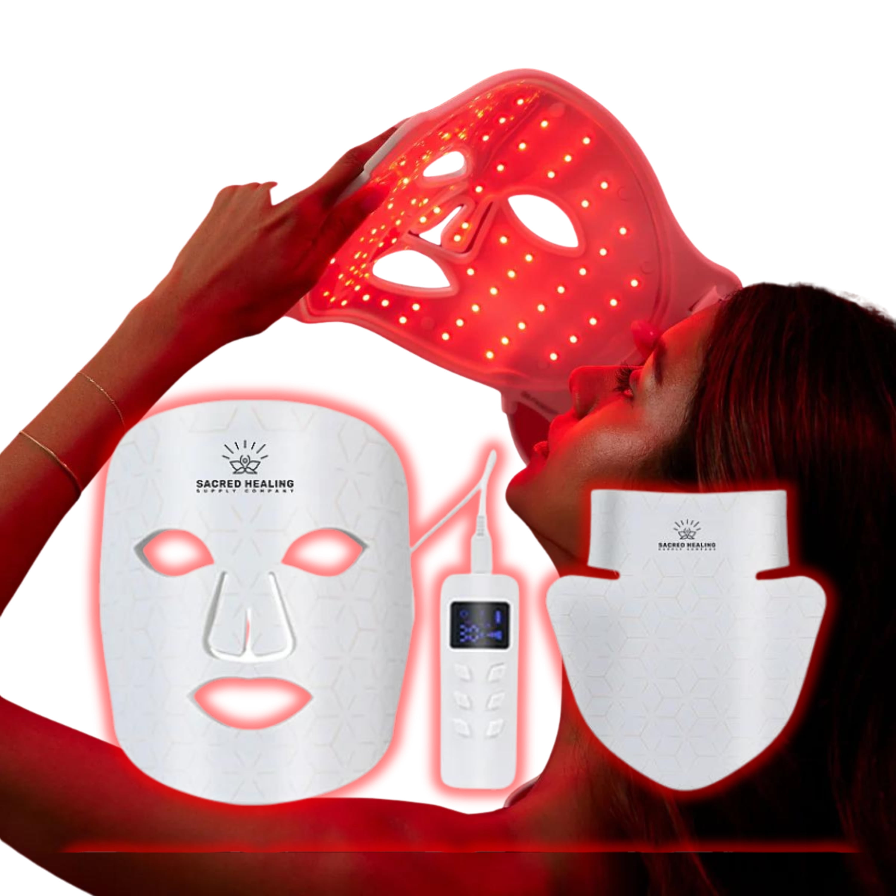 Radiance Revive 2.0 - Silicone LED Light Therapy Face Mask with Neck ...