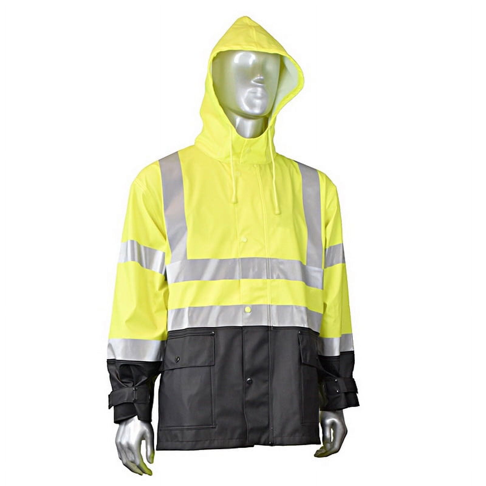Radians Class 3 Fortress Rain Jacket, Green - Large - Walmart.com