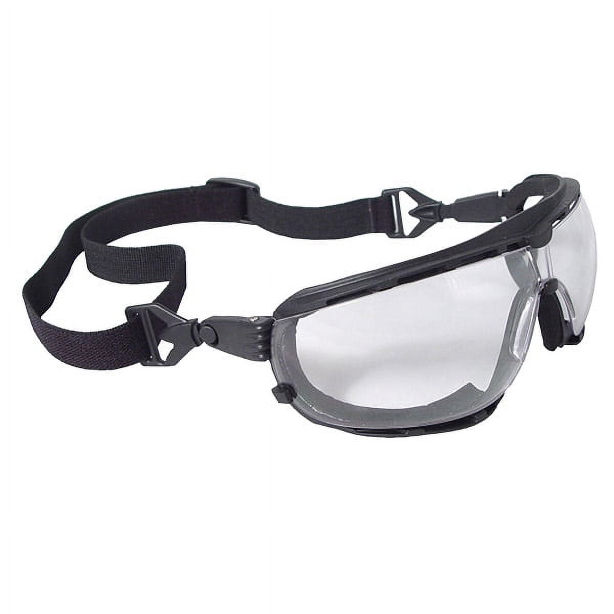 Radians Dagger Foam Lined Safety Goggles, Black Frame, Smoke Lens, 12 ...