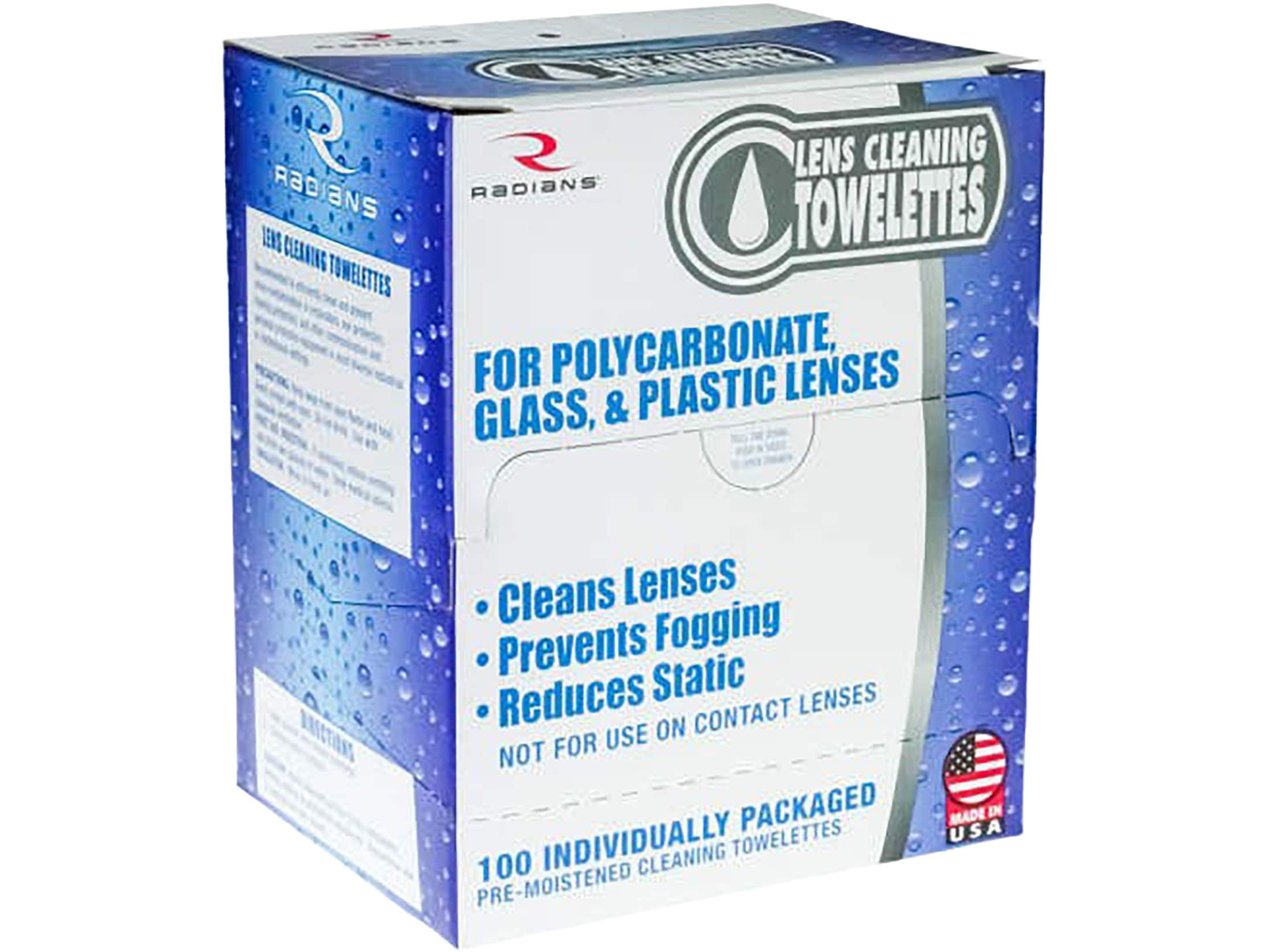 Radians Pre-Moistened Lens Cleaning Wipes 100PK - Walmart.com