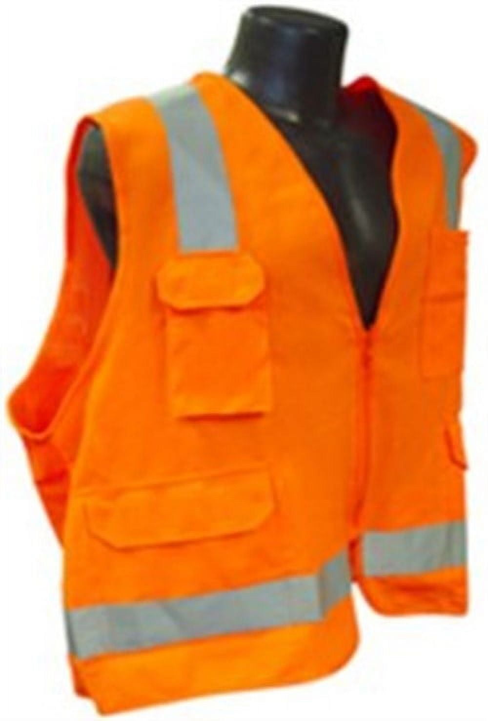 Radians Men's SV7 Surveyor Type R Class 2 Safety Vest Hi-Vis Orange ...