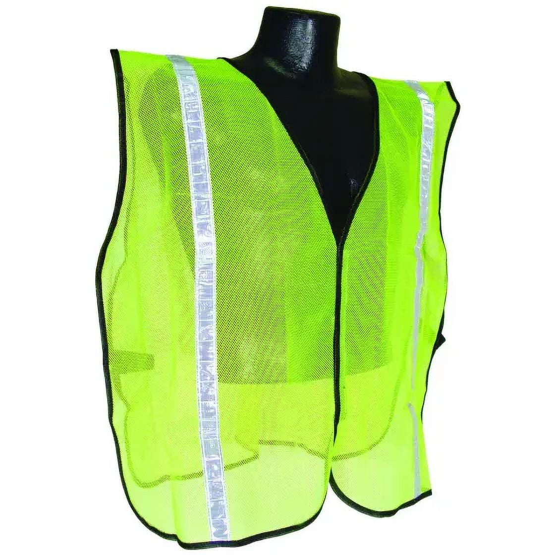 Radians SVG1 Non-Rated Safety Vest, S/Xl, Polyester, Green/Silver, Hook ...