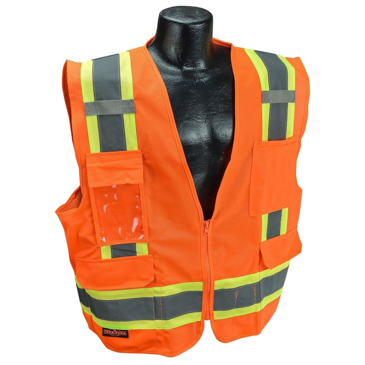 Radians Safety Vest Medium Two Tone Class 2 Hi-Vis Orange Reflective ...