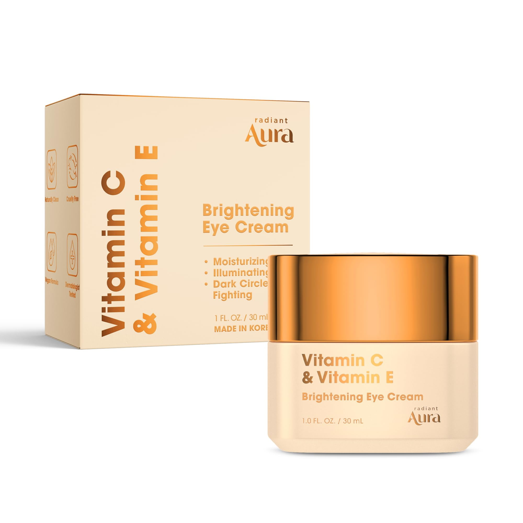 Radiant Aura Eye Cream Vitamin C BSL1 & Vitamin E - 1.67 Fl. Oz - Walmart.com