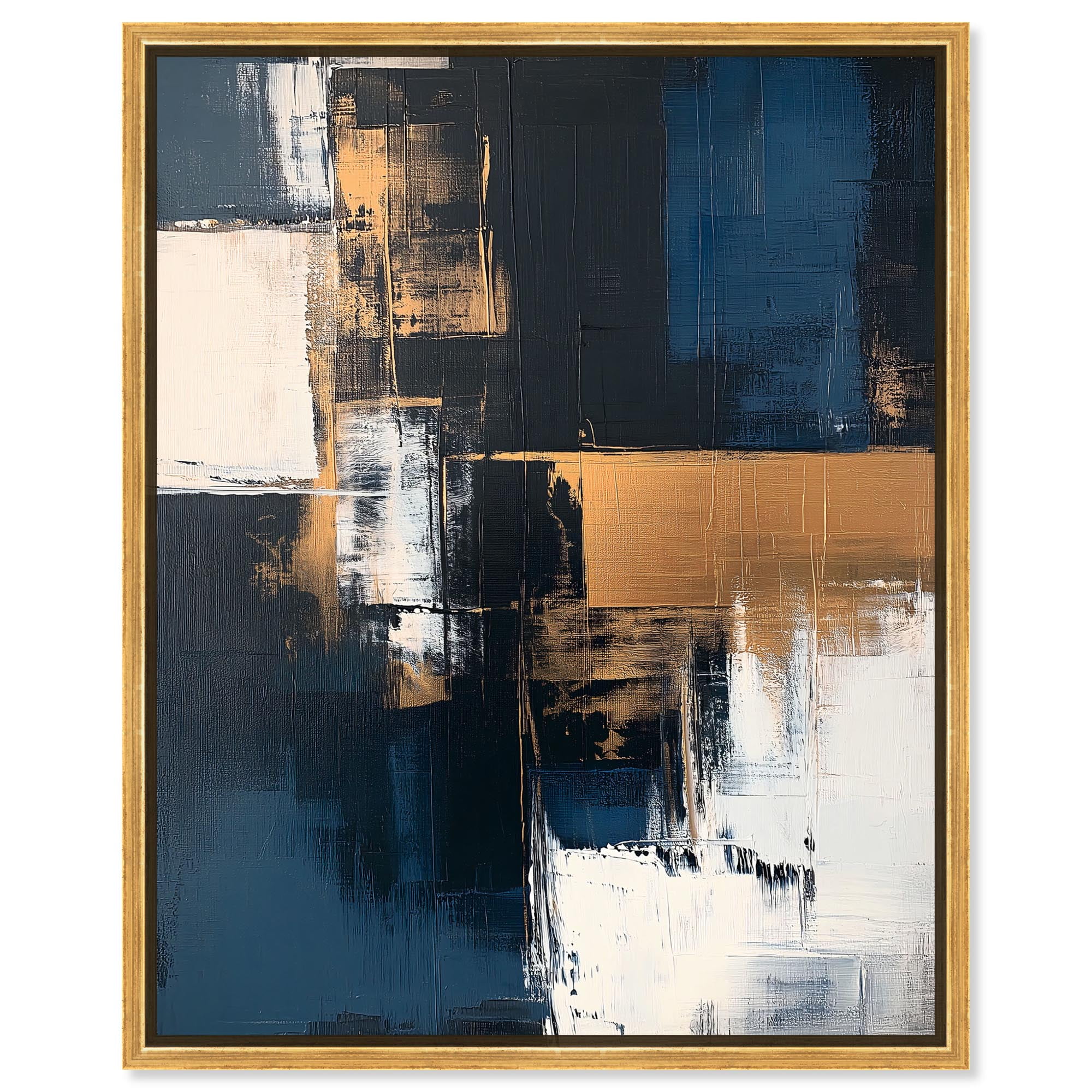 Radiant Blue Dawn I Canvas Blue Abstracts by Art Remedy, Gold Frame, 20 ...
